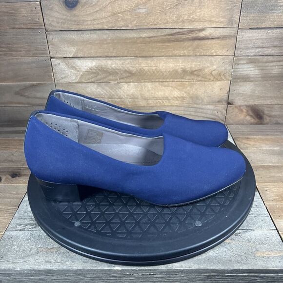 SAS | Shoes | Sas Shoeswomens 8m Lucia Pump Heel Blue Slip On Comfort ...